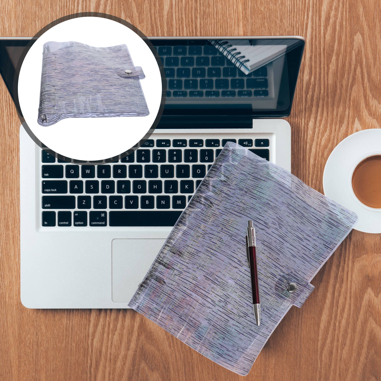 jojofuny Notebook Binder Black Aluminium Alloy For Office Use 1Pcs 14 ...