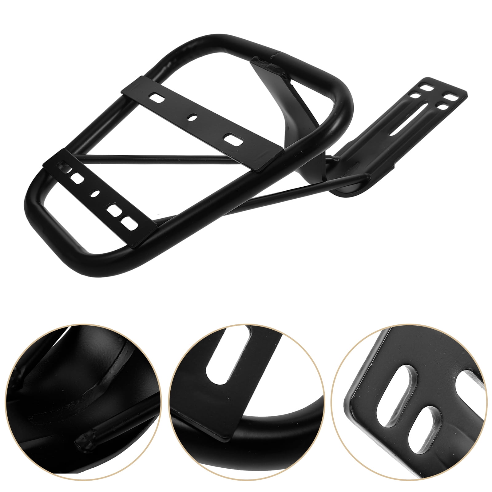 HOMEMAXS Black Bicycle Storage Box with Stainless Steel Rack for ...