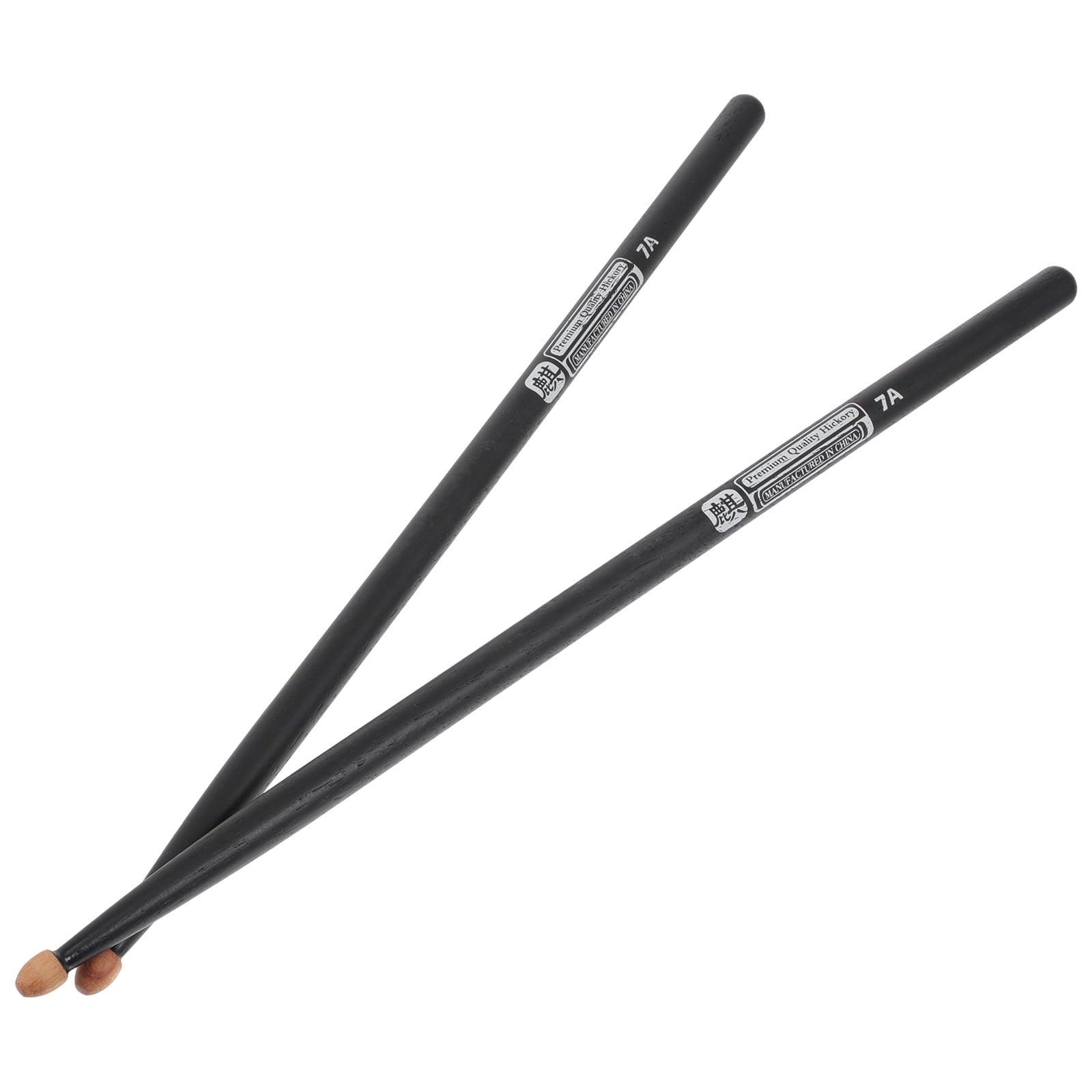 HOMEMAXS Black Drumsticks with Wooden Handles for Percussion 2pcs 7A Size Jazz Kirin Series ...