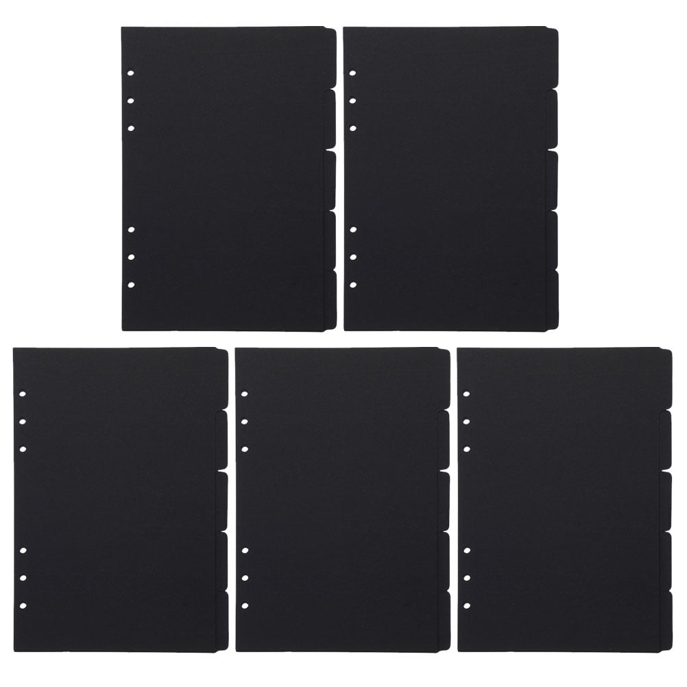 HOMEMAXS Black Paper Binder Dividers with Practical Tabs Design for ...