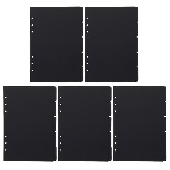 HOMEMAXS Black Paper Binder Dividers with Practical Tabs Design for ...