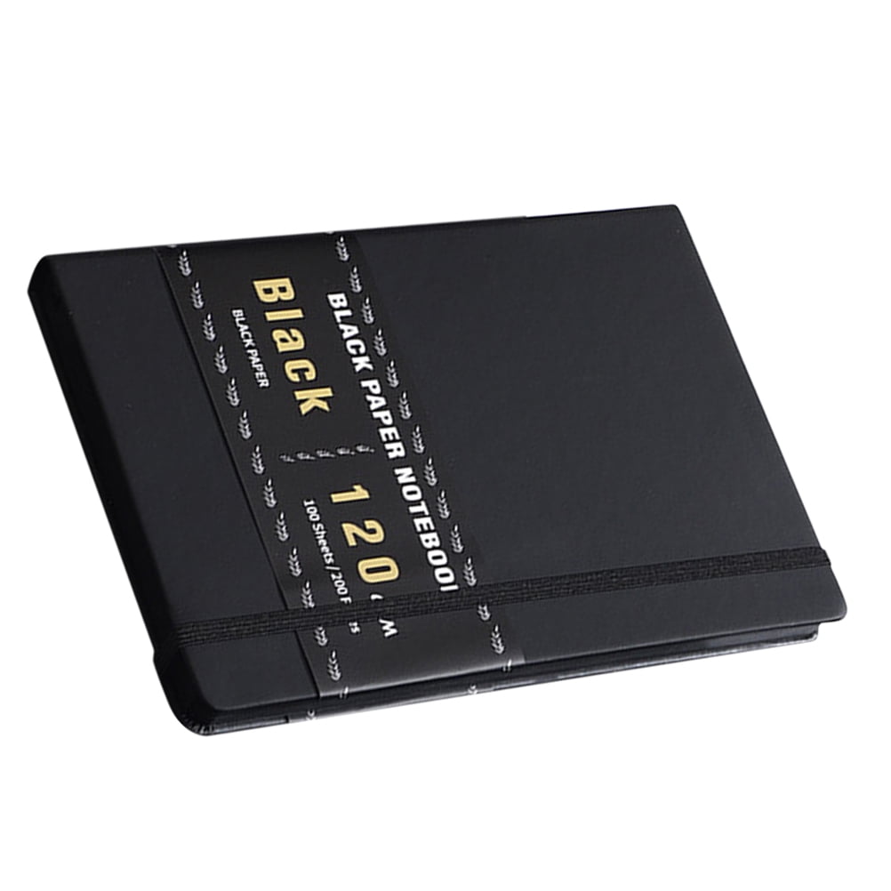 HOMEMAXS Black Paper Notebook 200 Pages A5 Size Notebook For Sketching ...