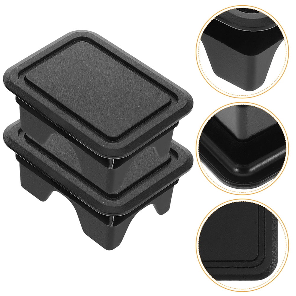 HOMEMAXS Black Plastic Bed Rail Stake Pocket Covers for Automotive ...