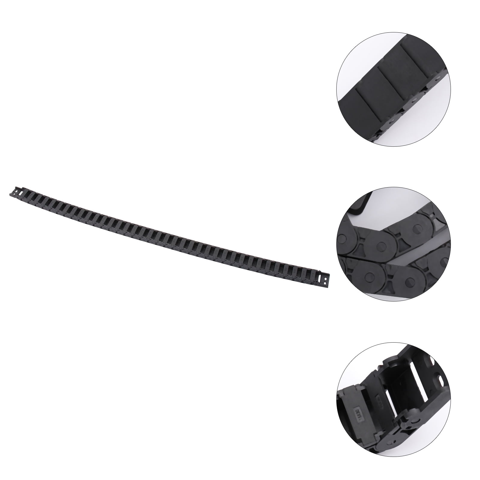 Black Plastic Flexible Nested Semi Closed CNC Drag Chain Cable Wire ...