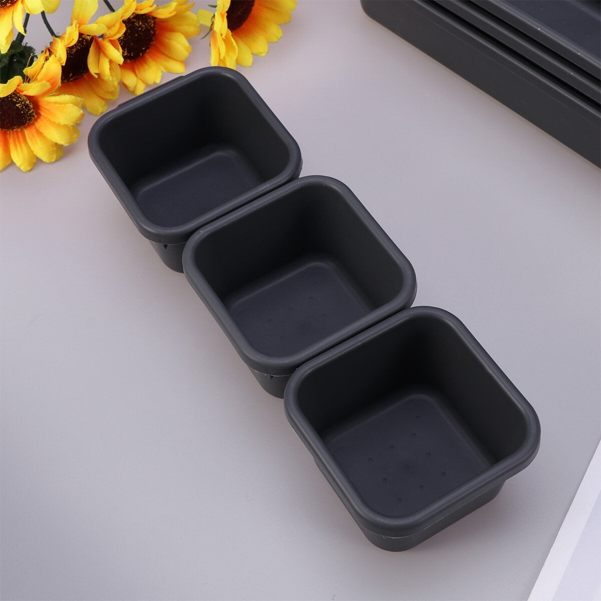WEUVEB Plastic Storage Box Black 8Pcs 9.3x5.9x1.6In - Walmart.com
