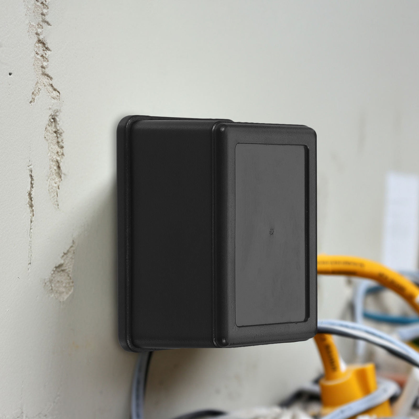 HOMEMAXS Black Plastic Weatherproof Junction Box for Outdoor Use Easy ...