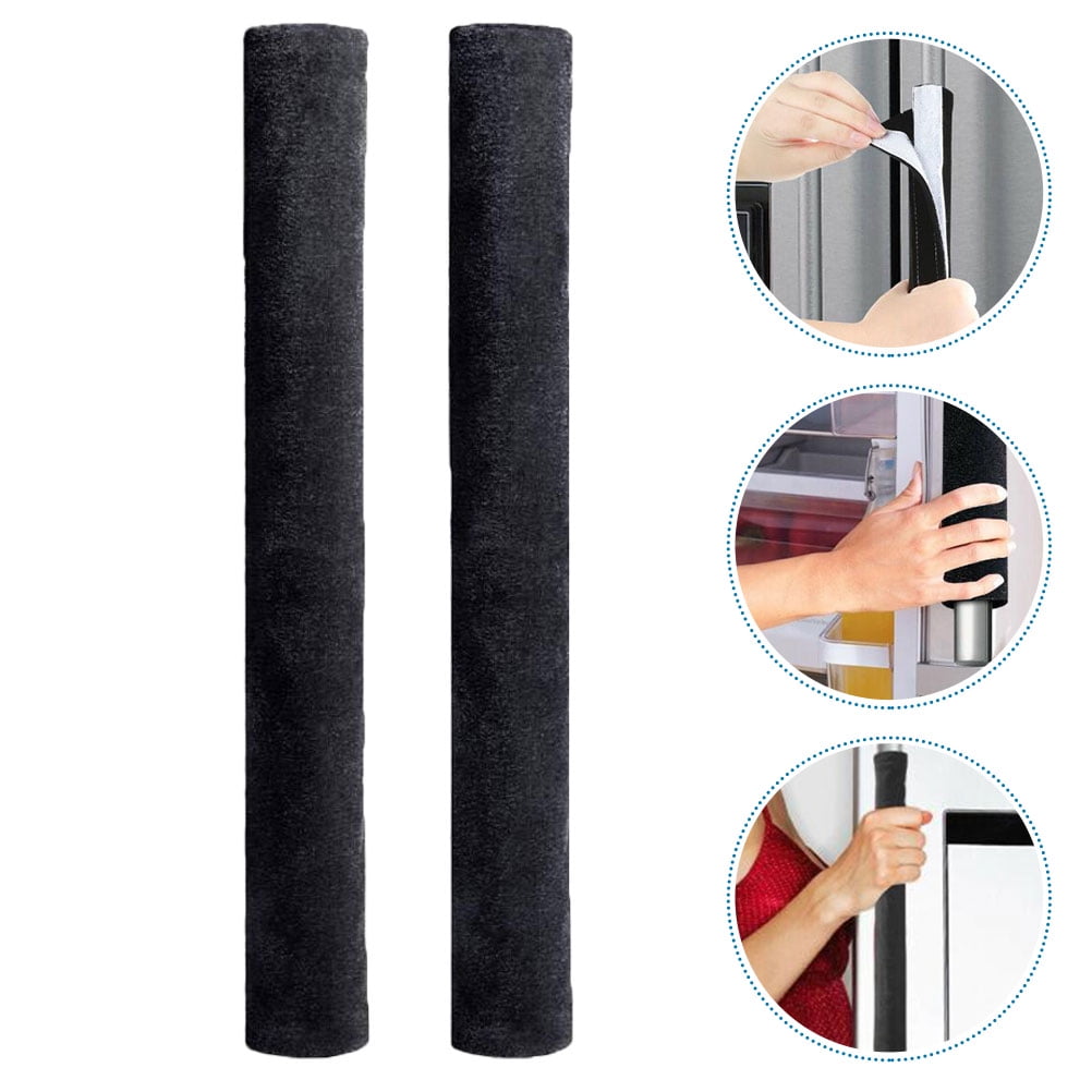 HOMEMAXS Black Refrigerator Handle Cover for Decoration with Skid Proof ...