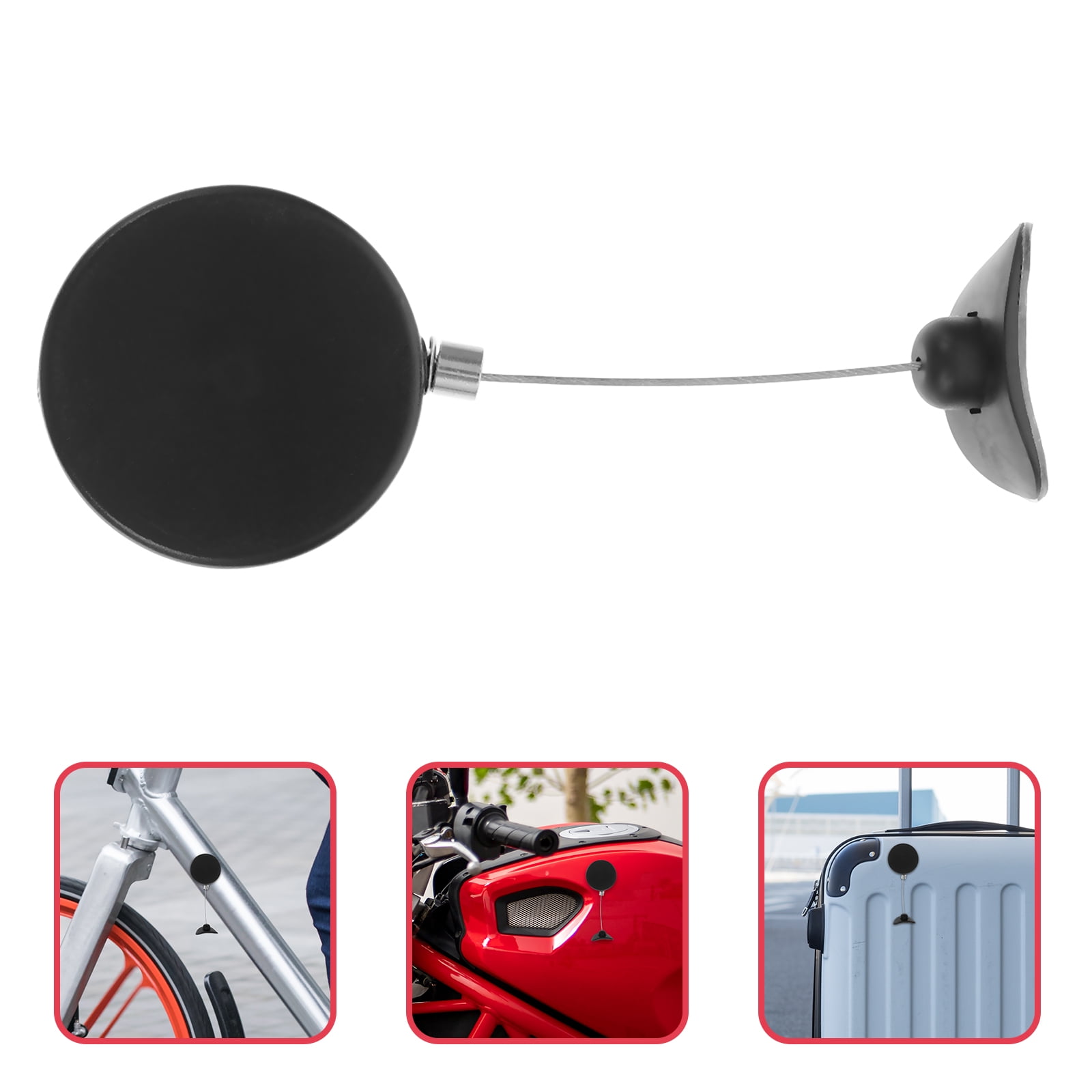 HOMEMAXS Black Retractable Steel Cable Lock for Tools with Durable ...