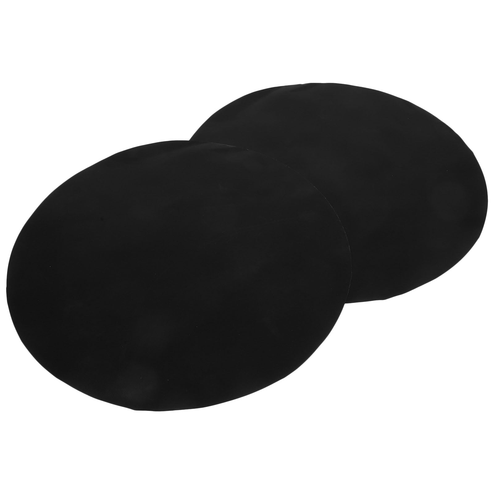 HOMEMAXS Black Round Barbecue Mat with Nonstick Surface for BBQ Use ...
