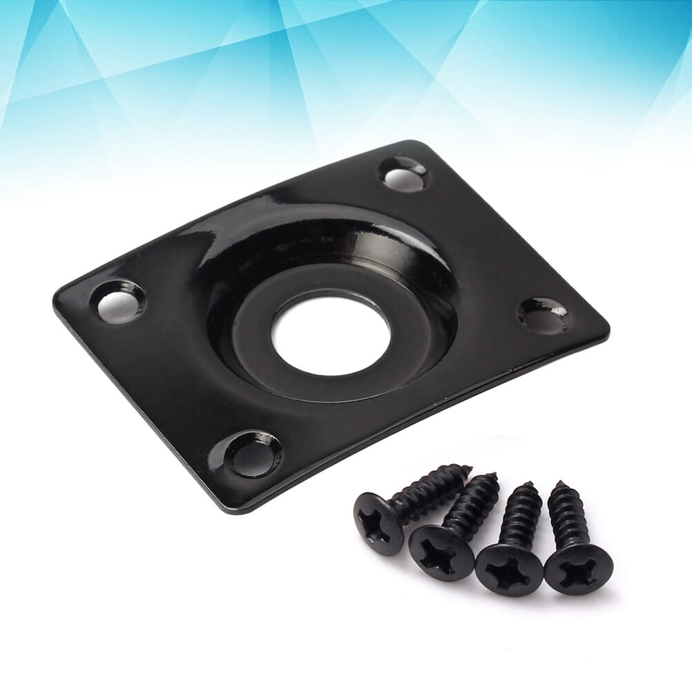 HOMEMAXS Black Socket Sheet Guitar Output Jack Plate DIY Part - Walmart.com