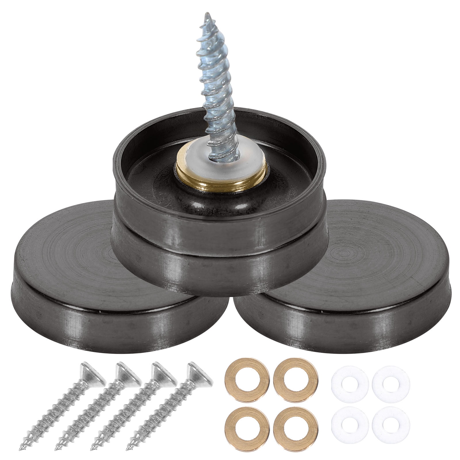 HOMEMAXS Black Stainless Steel Glass Nails for Wall Sign Holders ...