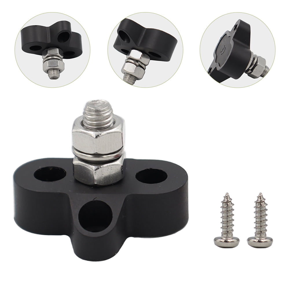 HOMEMAXS Black Vehicle Terminal Bus Bar for 48v Distribution Easy ...