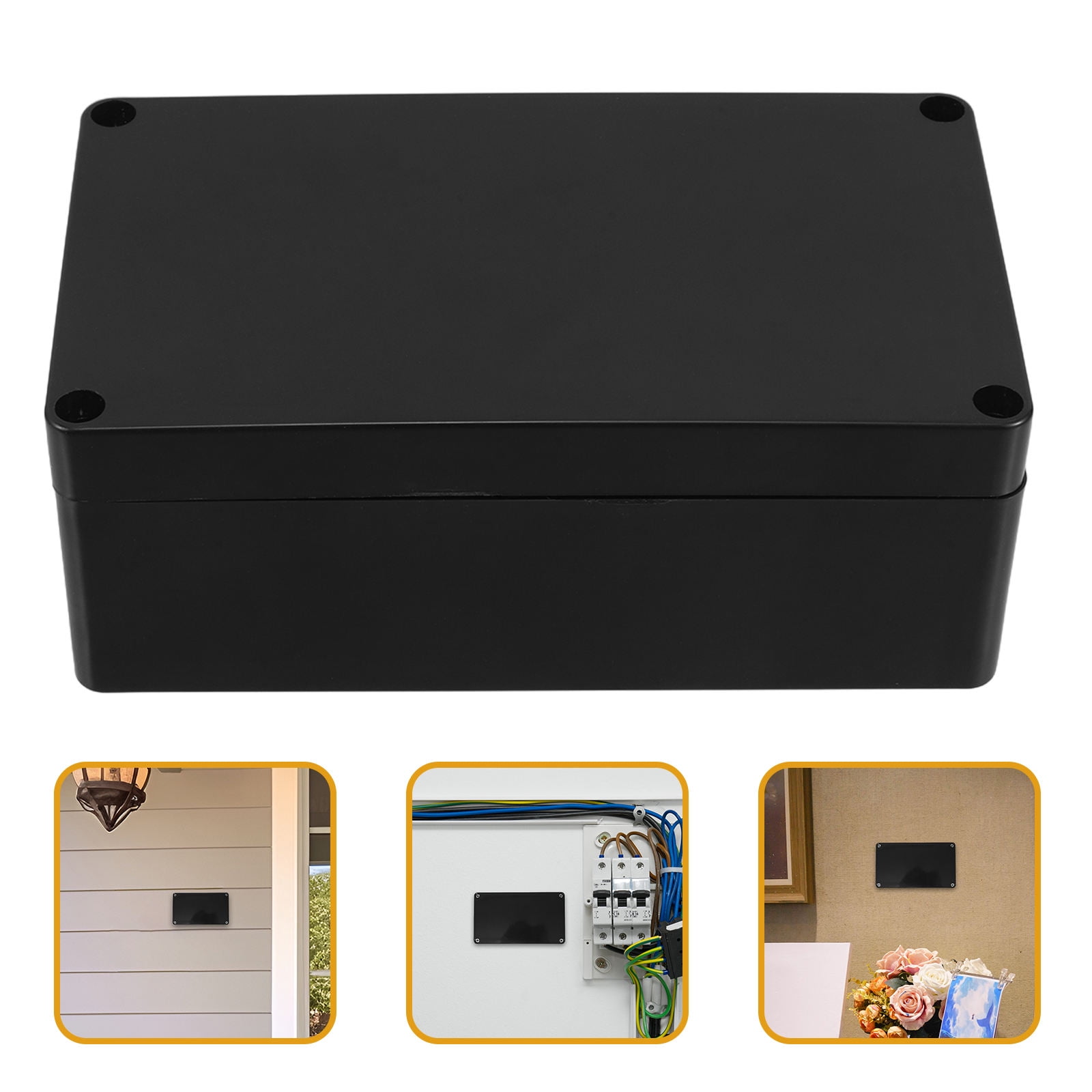 Black Waterproof Junction Box for Electronics with Durable ABS Material ...