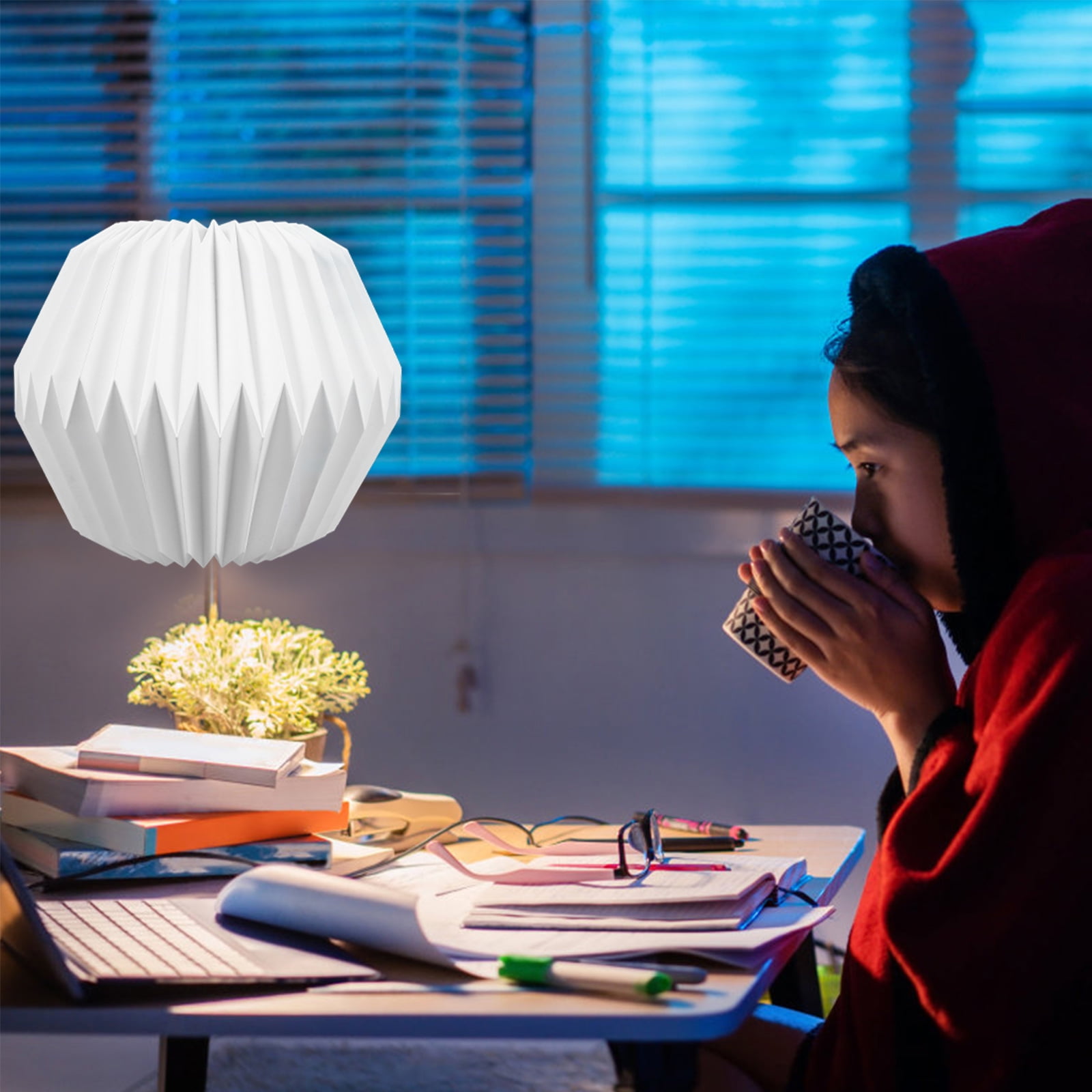 HOMEMAXS Blank Paper Craft Lampshade Hanging Paper Lamp Lantern ...