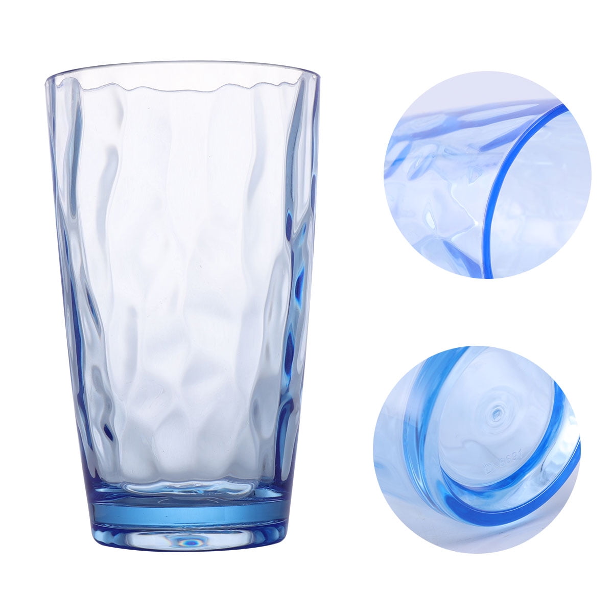 Blue Acrylic Cup with Water Grain Design for Drinking and Practical 1pc ...