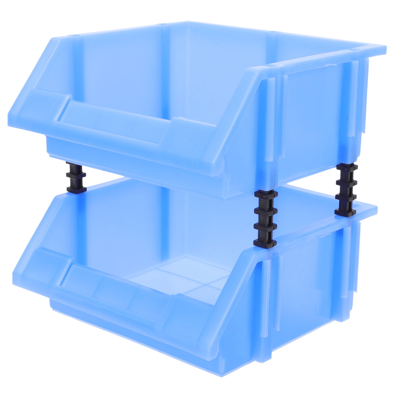 HOMEMAXS Blue Plastic Storage Boxes for Warehouse Shelves Lightweight ...
