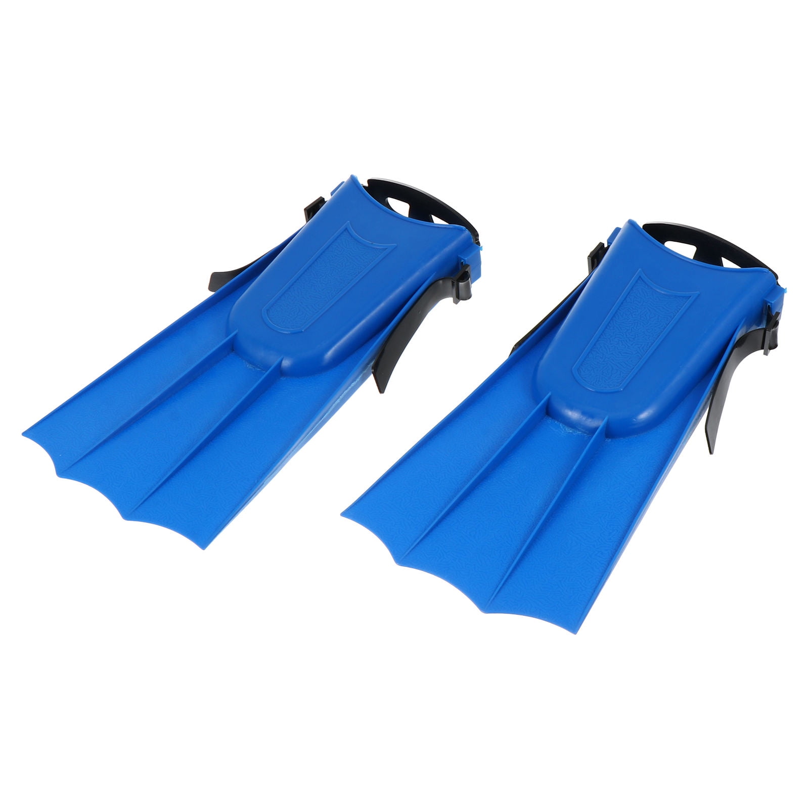 Blue Rubber Swim Flippers for Diver with Short Flexible Blades and Non ...