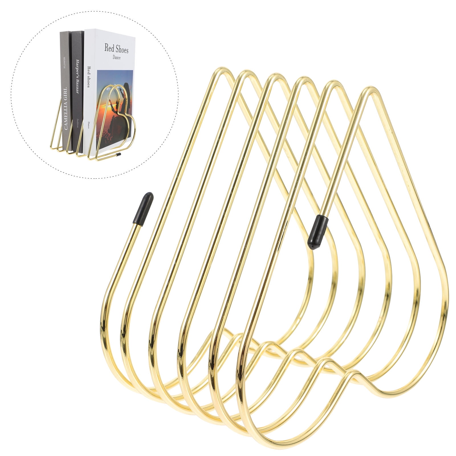 HOMEMAXS Book Organizer Ends Quirky Storage Bookends Sturdy Stand ...