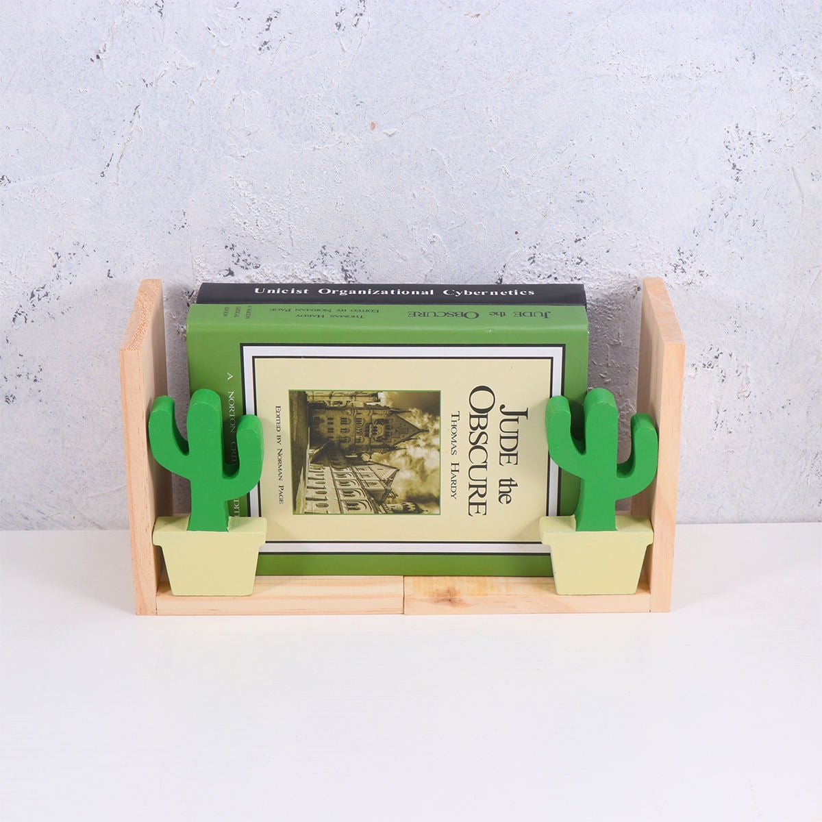 HOMEMAXS Bookends Rack Cactus Block Touch of Nature Office - Walmart.com