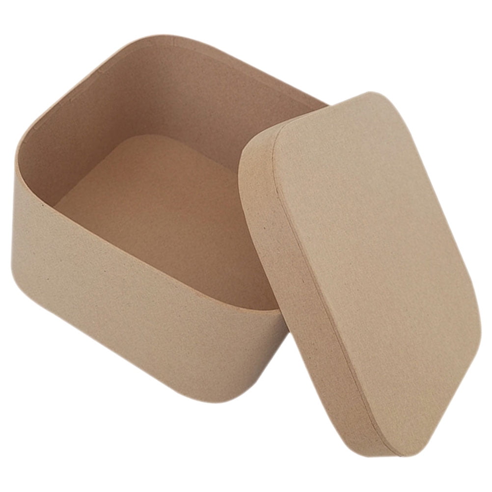 Kraft Paper Gift Box for Storage Use Light Brown Square Shaped 7.8x7 ...