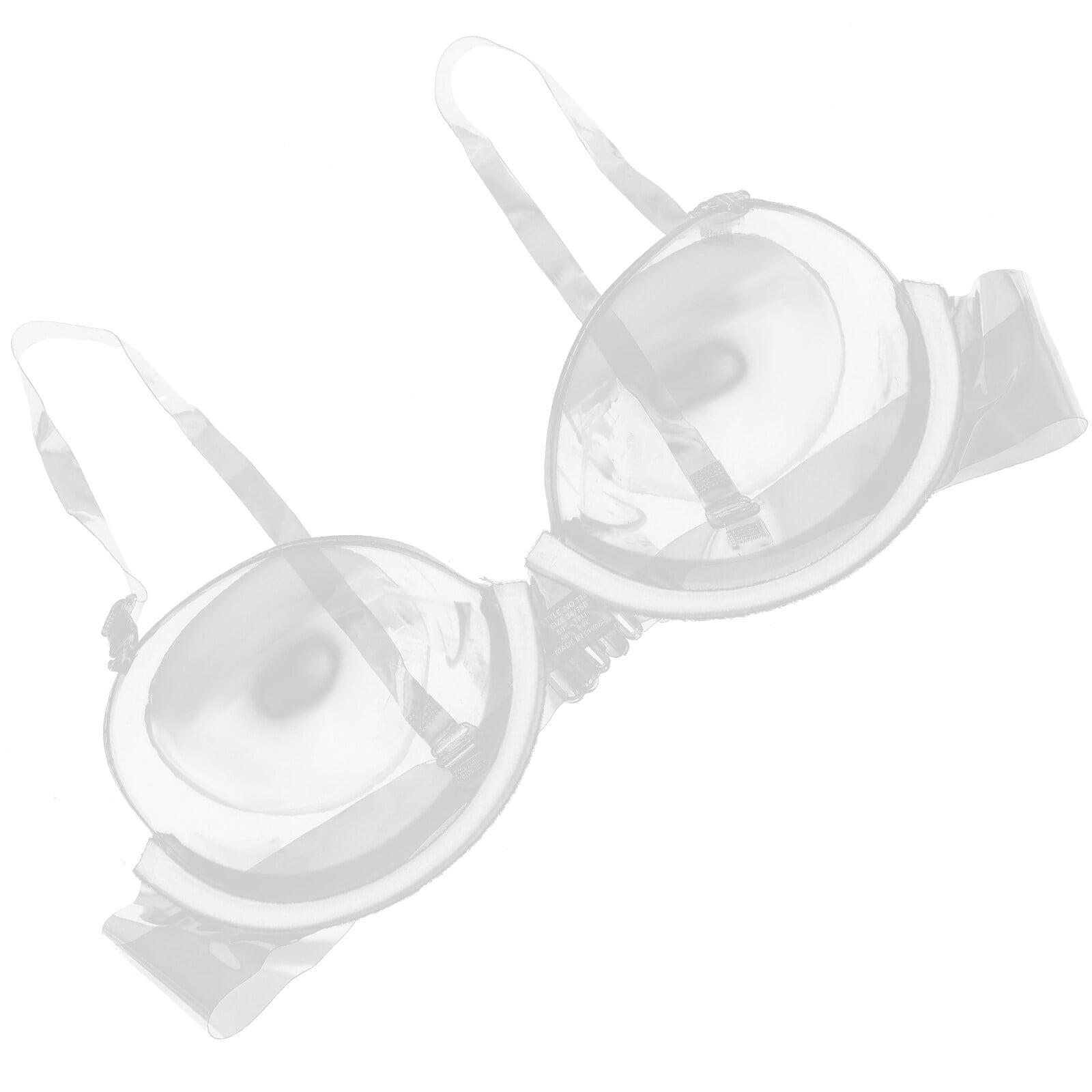 HOMEMAXS Bra with Clear Back Invisible Bras Adjustable Strap Size ...