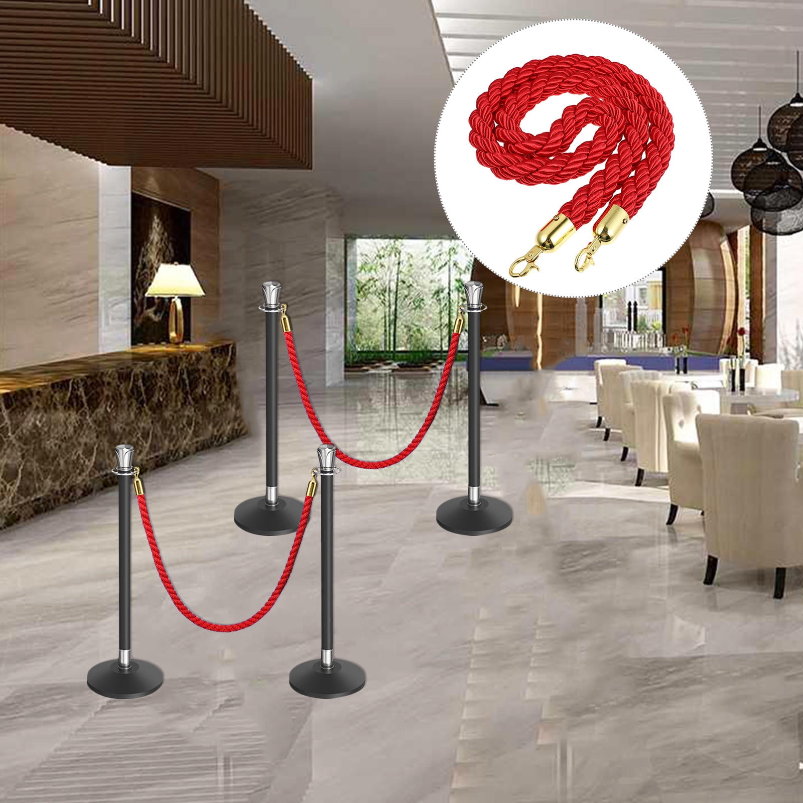 HOMEMAXS Braided Safety Lanyard Multipurpose Rope Guardrail Red ...