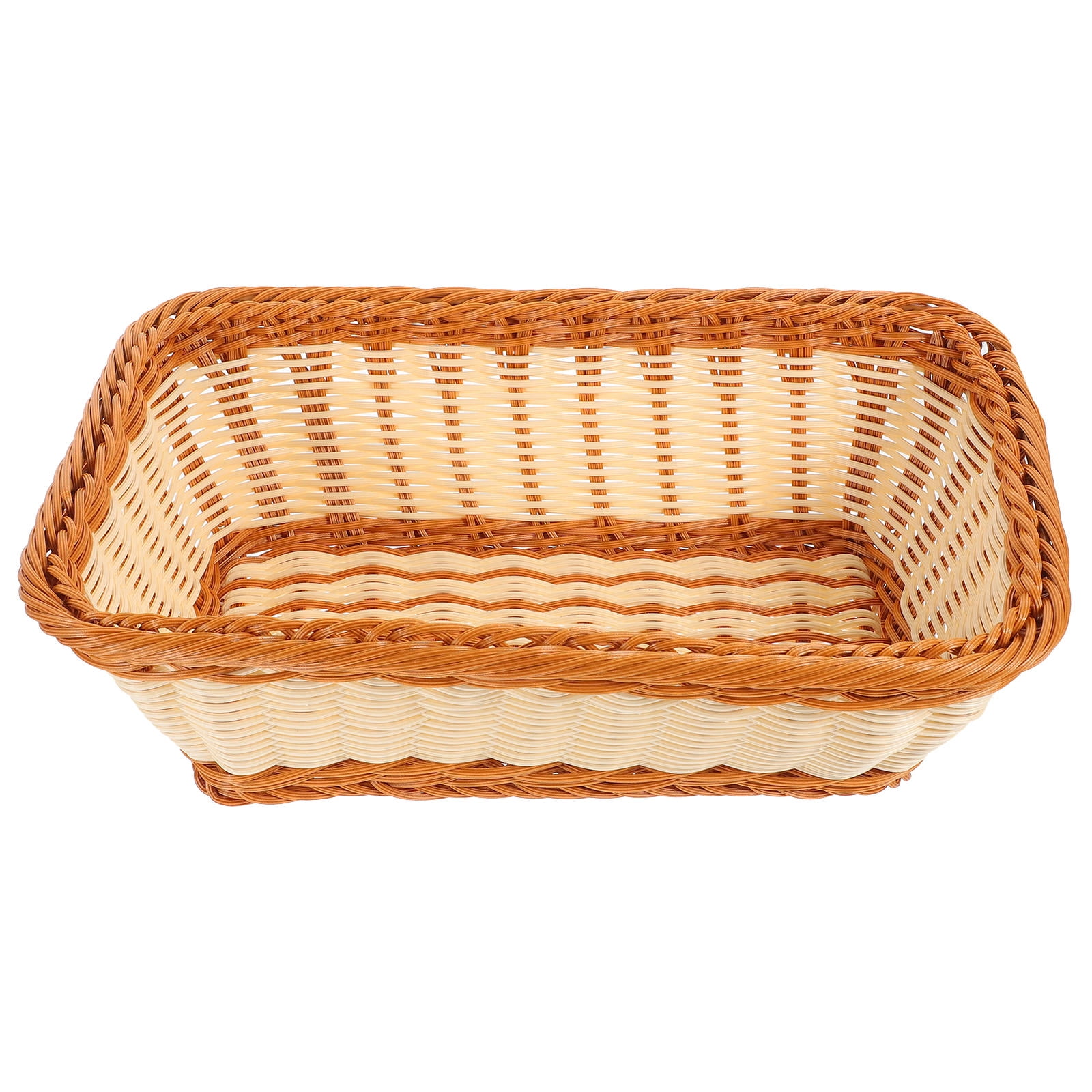 HOMEMAXS Brown PVC Woven Basket for Storage Adds Elegance and ...