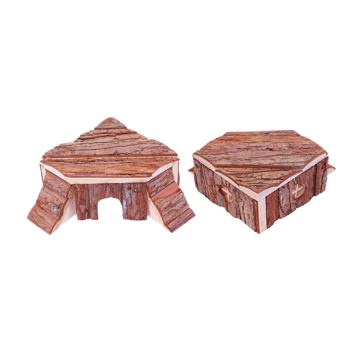 HOMEMAXS Breeding Solid Wood Wooden House Small Animal Playhouse ...