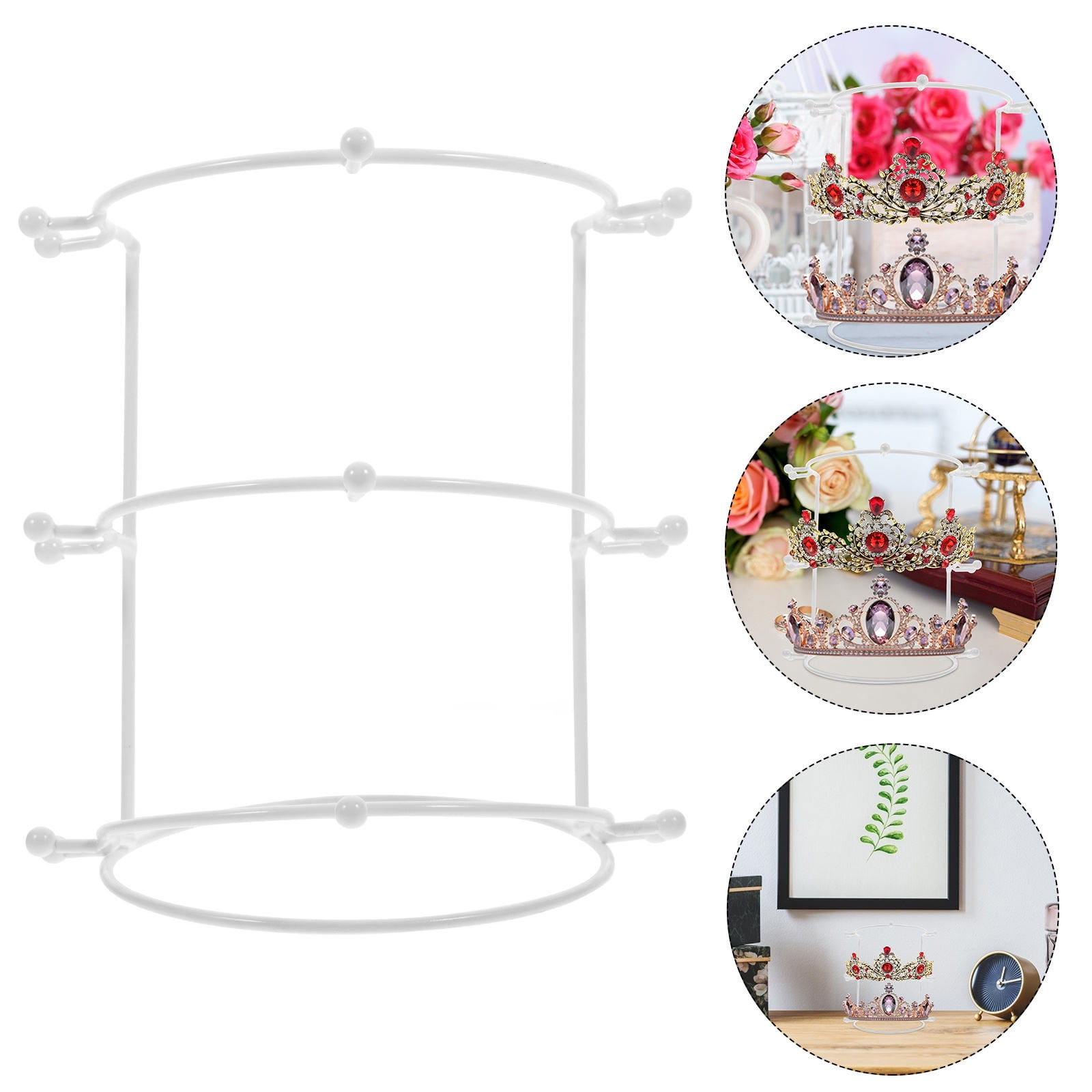 HOMEMAXS Bridal Crown Display Metal Rack Crown Display Stand Hairband ...