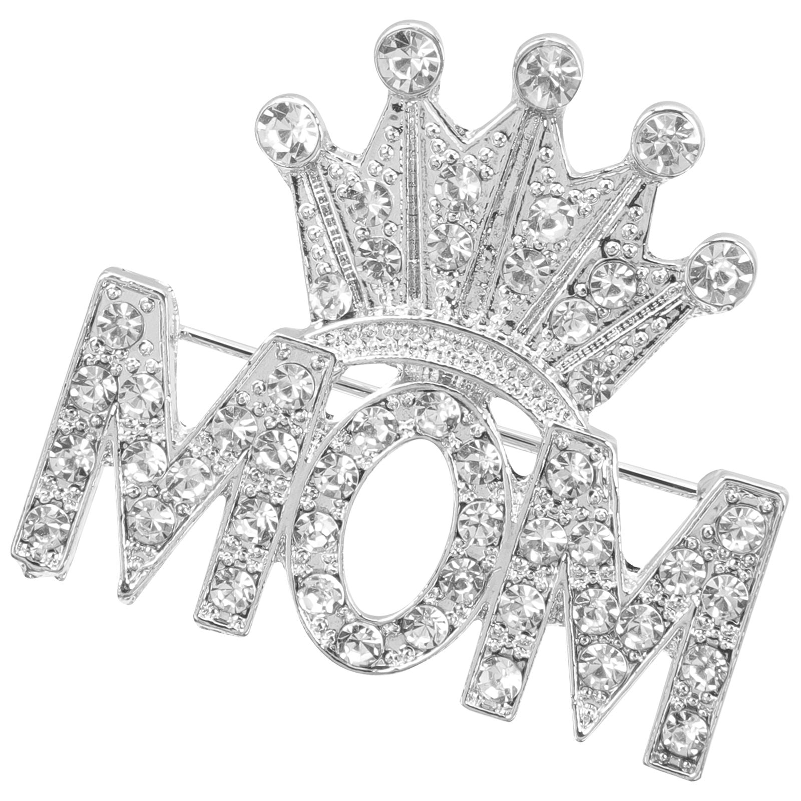HOMEMAXS Brooch Rhinestone Mom Clothing Lapel Pin Good Gift for Miss ...