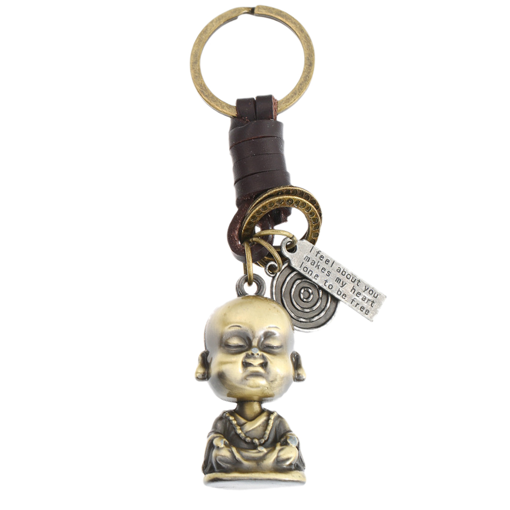 Golden Buddha Statue Key Chain Alloy Decorative Pendant for Bag ...