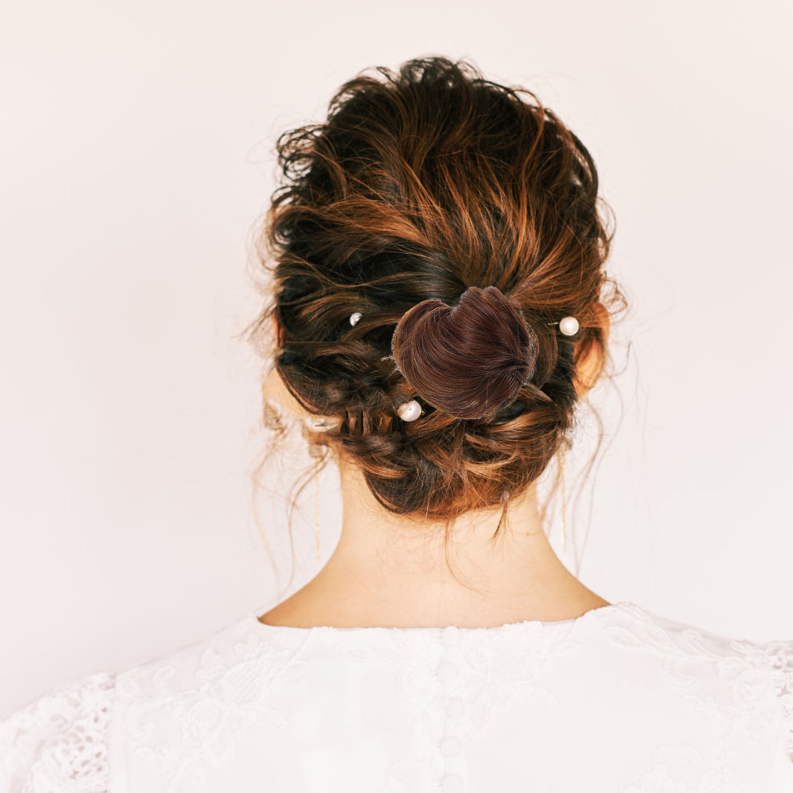 HOMEMAXS Bun Hairpiece Hair Bun Wig Decorative Hair Bun Extension Fake ...