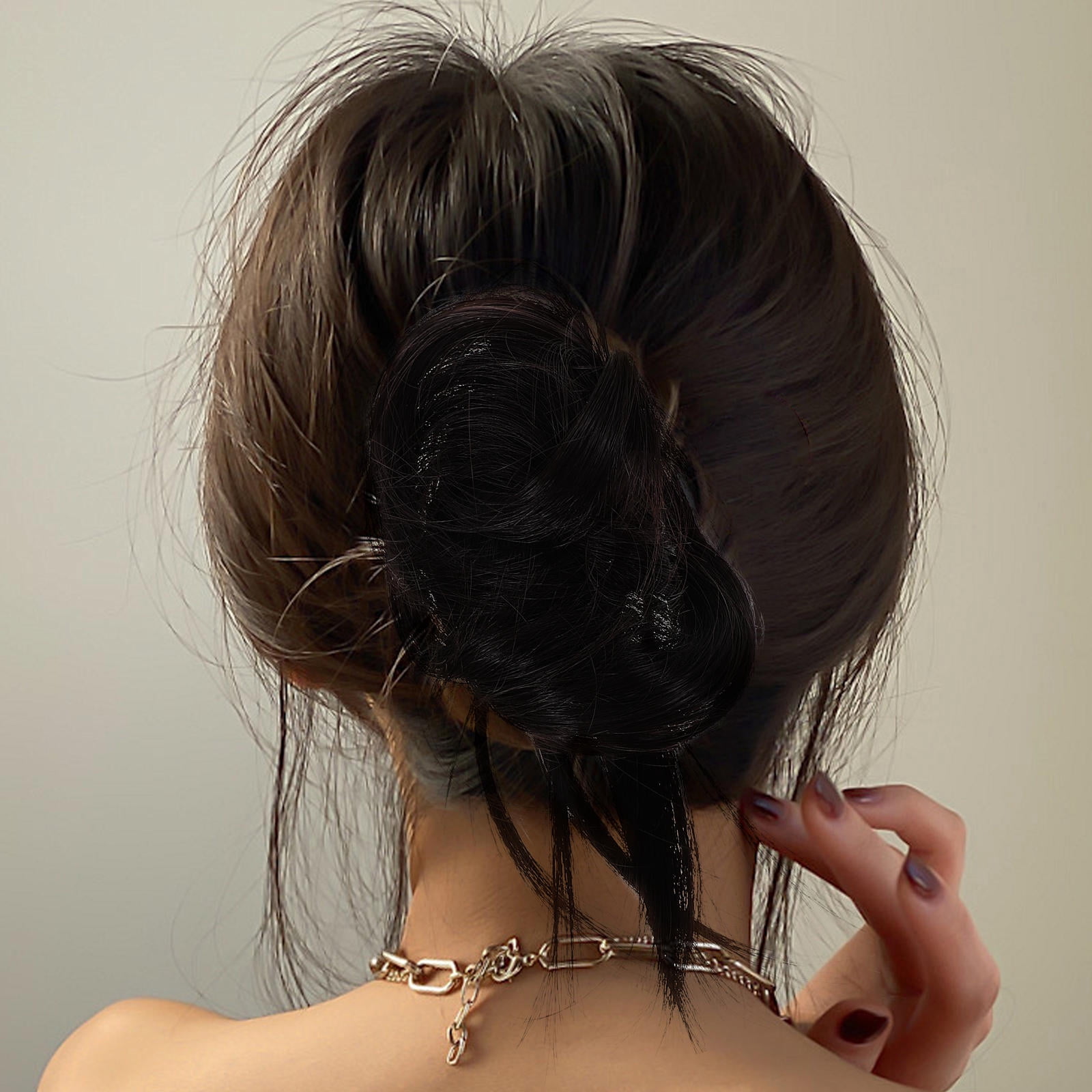 HOMEMAXS Bun Wig with Claw Clip for Hair Styling Lightweight and ...