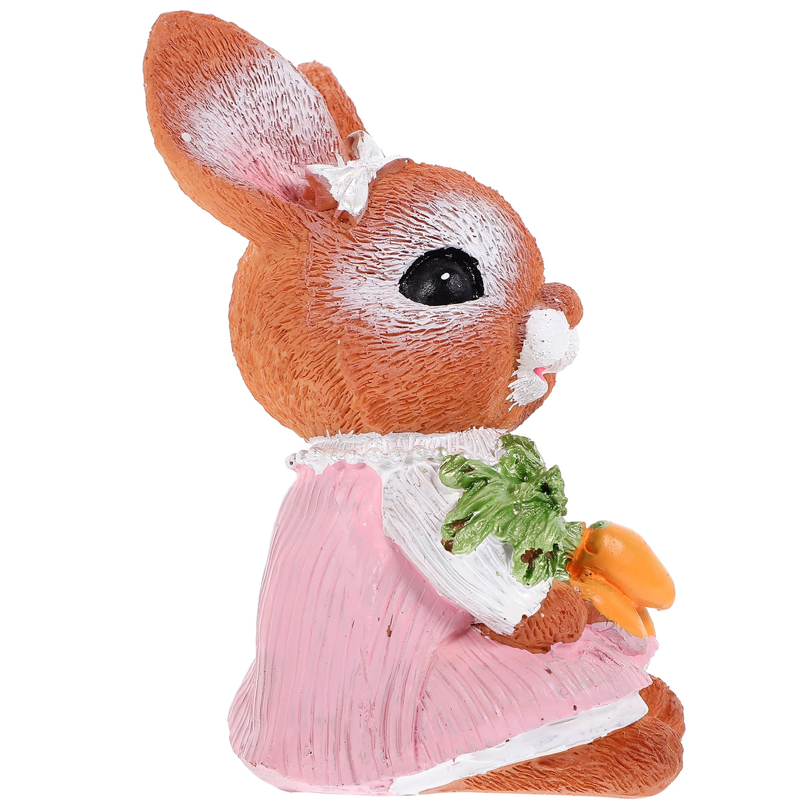 HOMEMAXS Bunny Figurine Garden Statue Resin Rabbit Garden Potted Plant ...