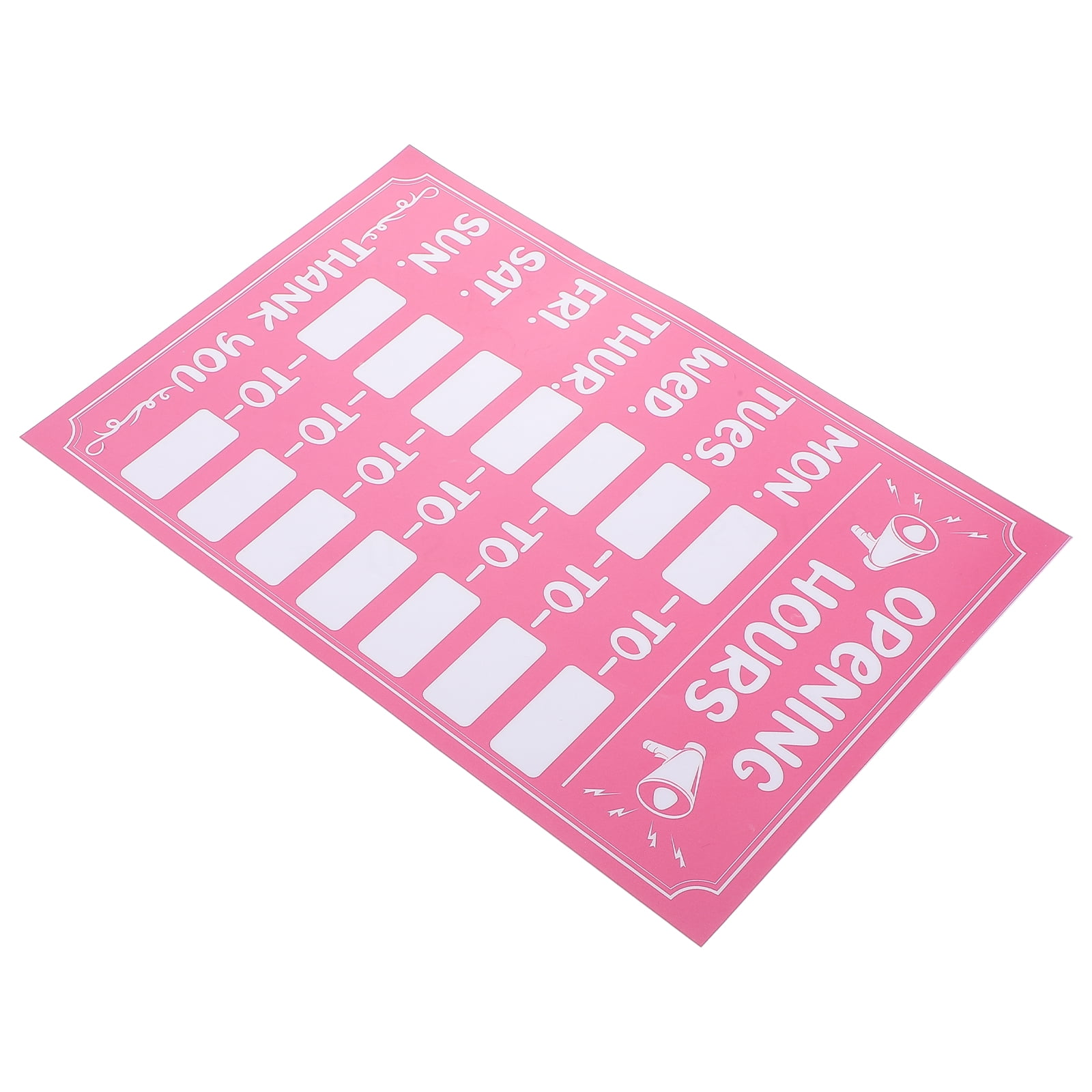 HOMEMAXS Business Hours Sign Bank Store Hours Signs Stickers Rewritable ...