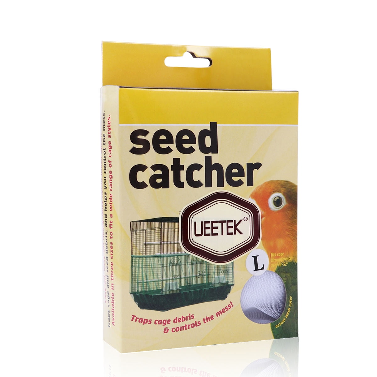 HOMEMAXS Cage Net Cover Bird Cages for Parrots Large Travel White ...