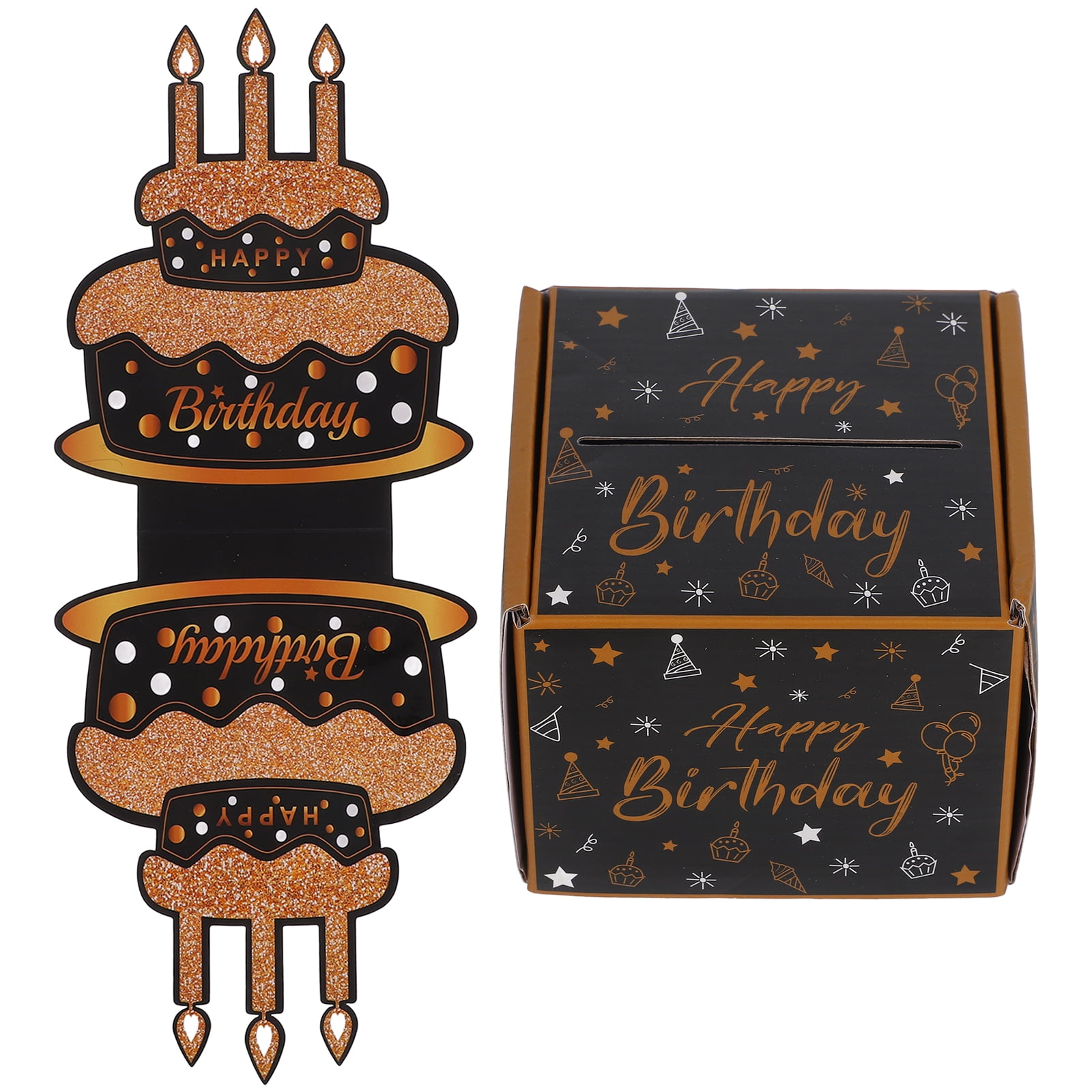 Cake Money Box With Happy Birthday Cake Topper Cake Money Pulling Box ...