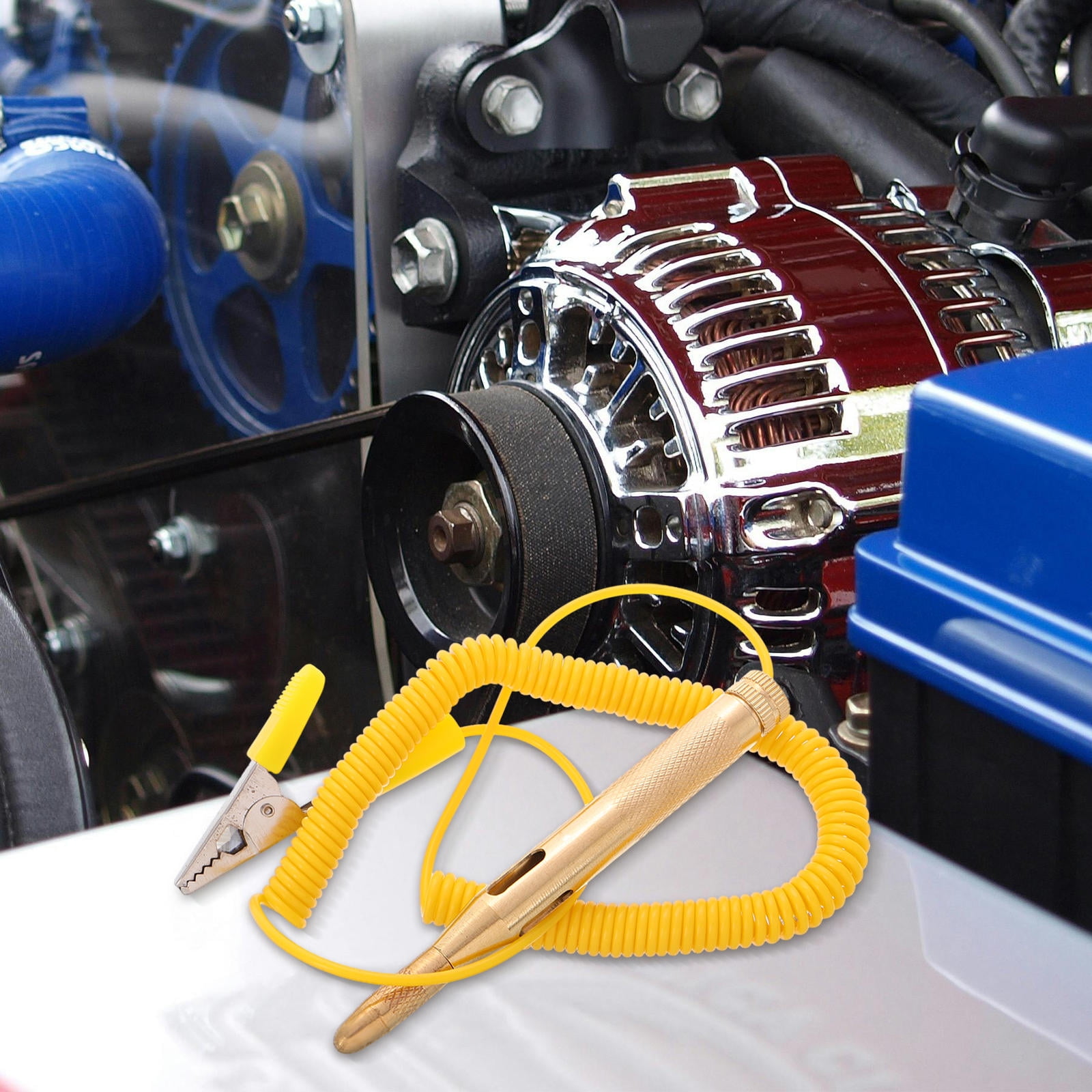 TABLZONE Electric Tester Yellow Copper Plastic 1Pcs 3.9x0.4x0.4in ...