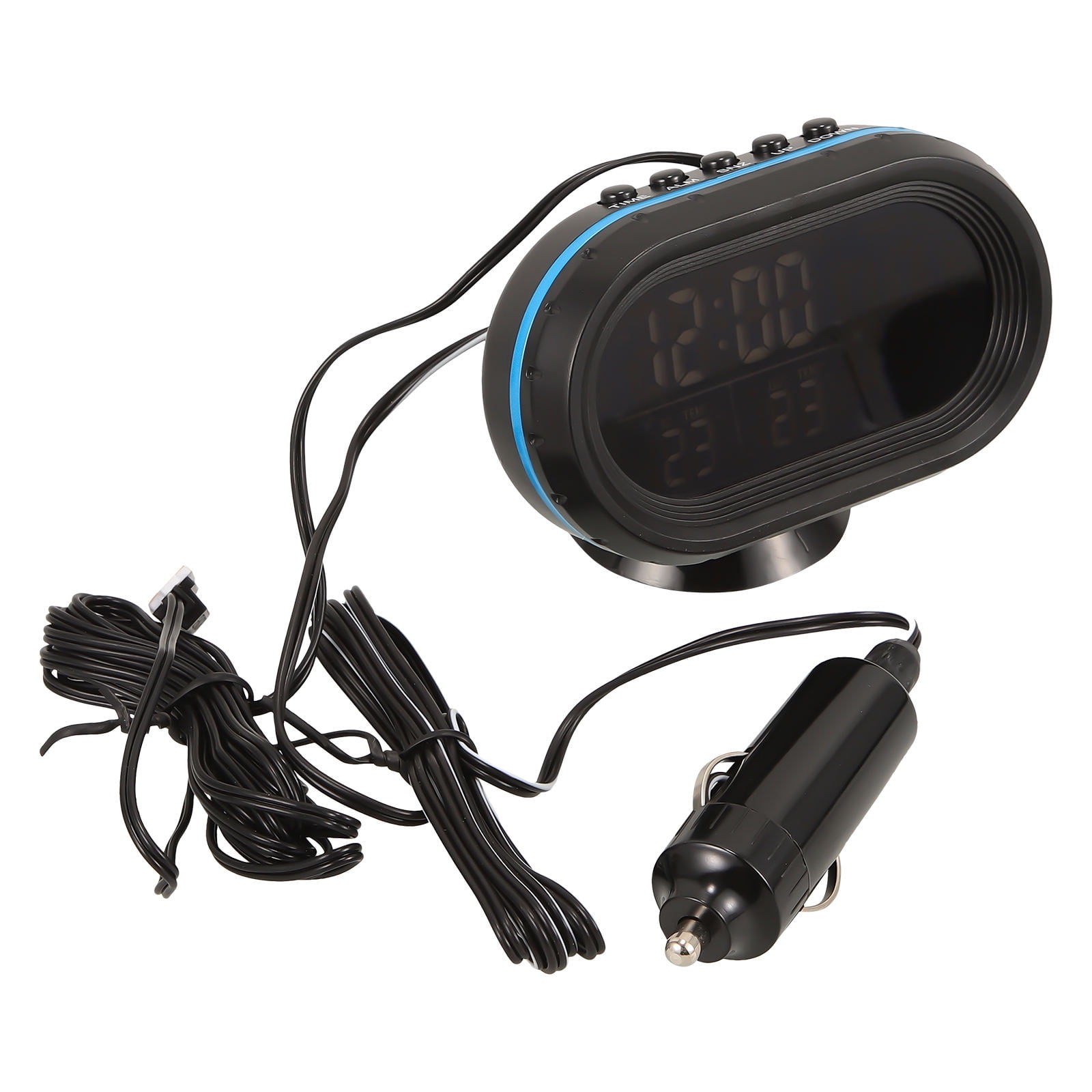 HOMEMAXS Car Clock Voltmeter Thermometer Digital Clock Automotive ...