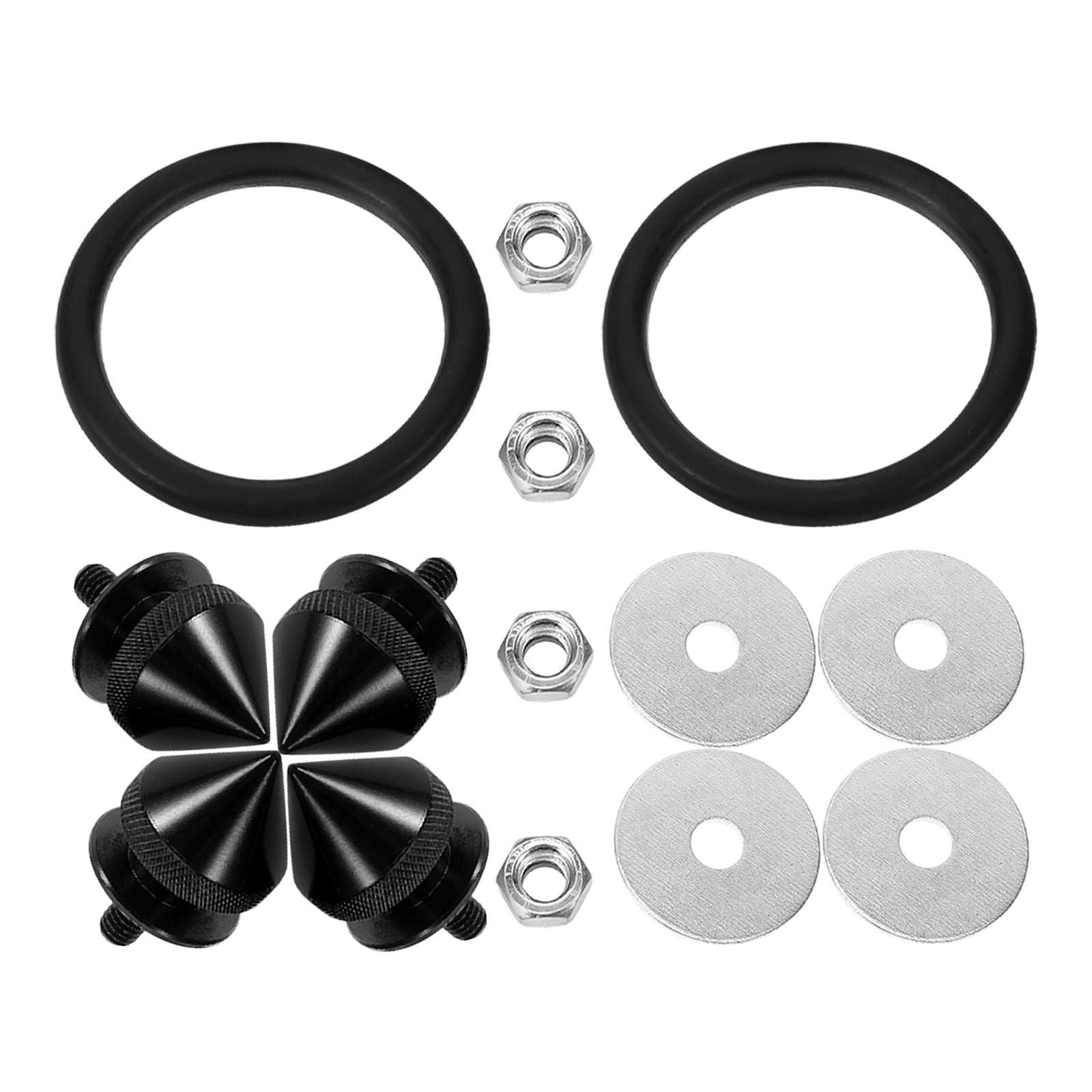 HOMEMAXS Car Modification Accessories Front Bumper Fasteners Rear Black ...