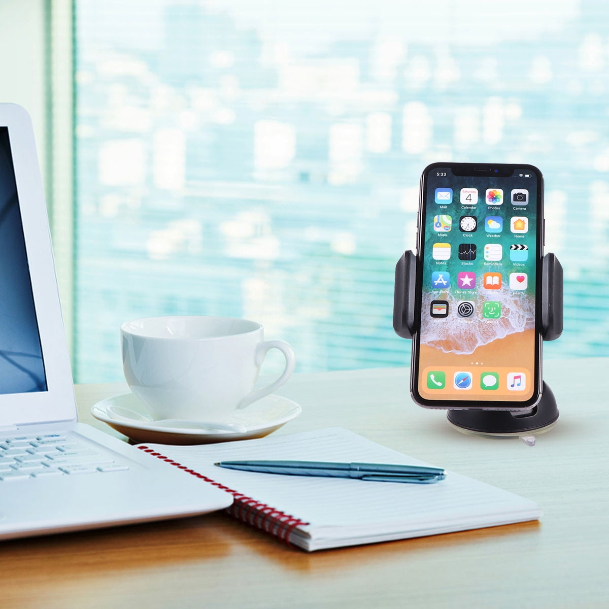 HOMEMAXS Car Phone Holder with Clamp for Vent Mobile Automotive Holders ...