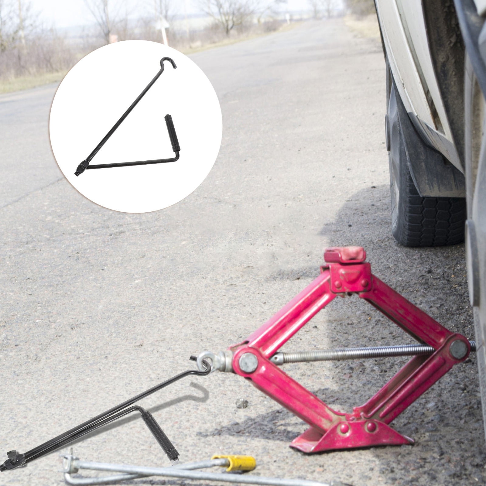 HOMEMAXS Car Trailer Jack Handle Replacement Universal Steel Car Crank ...