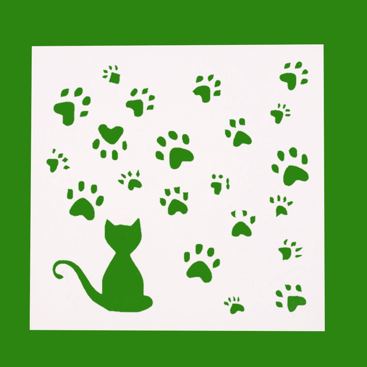 Cat Pattern Drawing Stencils for Kids Use Durable Plastic DIY Templates ...