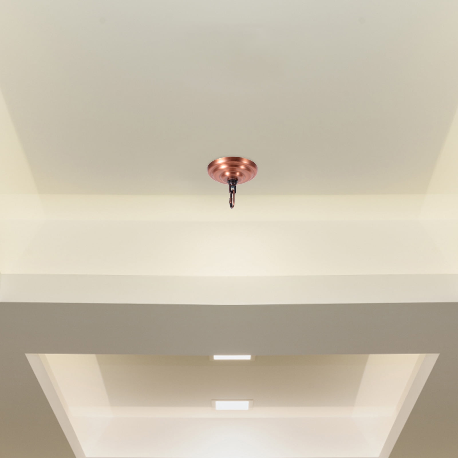 HOMEMAXS Ceiling Light Mounting Kit Heavy Duty Metal Canopy Round Plate ...