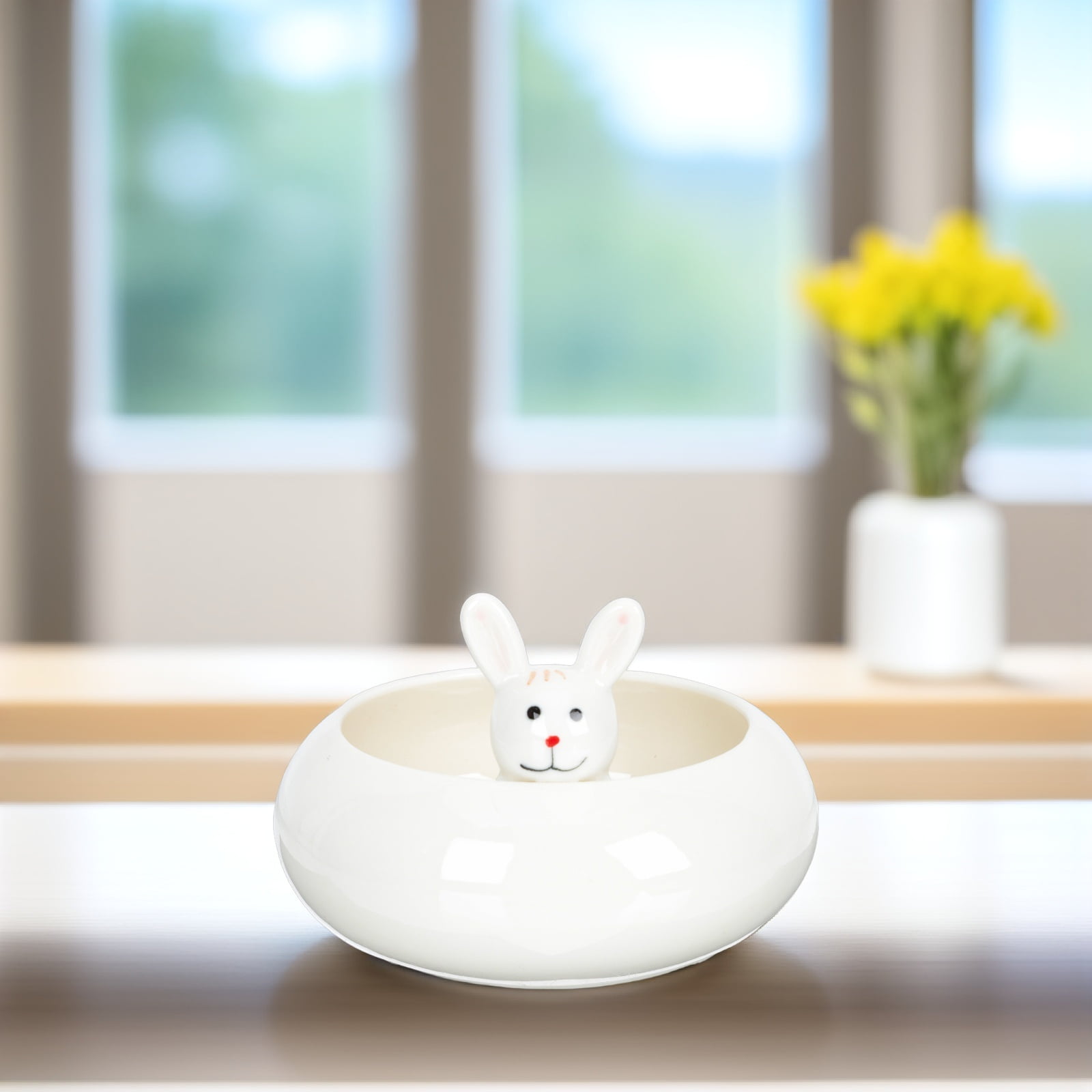 HOMEMAXS Ceramic Rabbit Planter Multifunctional Flower Pot - Walmart.com