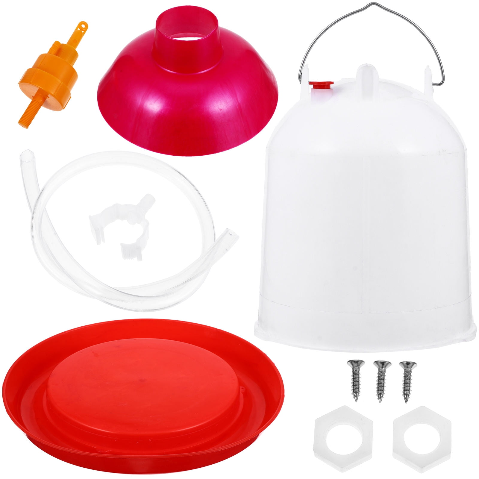 HOMEMAXS Chicken Feeding Bucket Automatic Waterer Bowl Chicken Farming ...