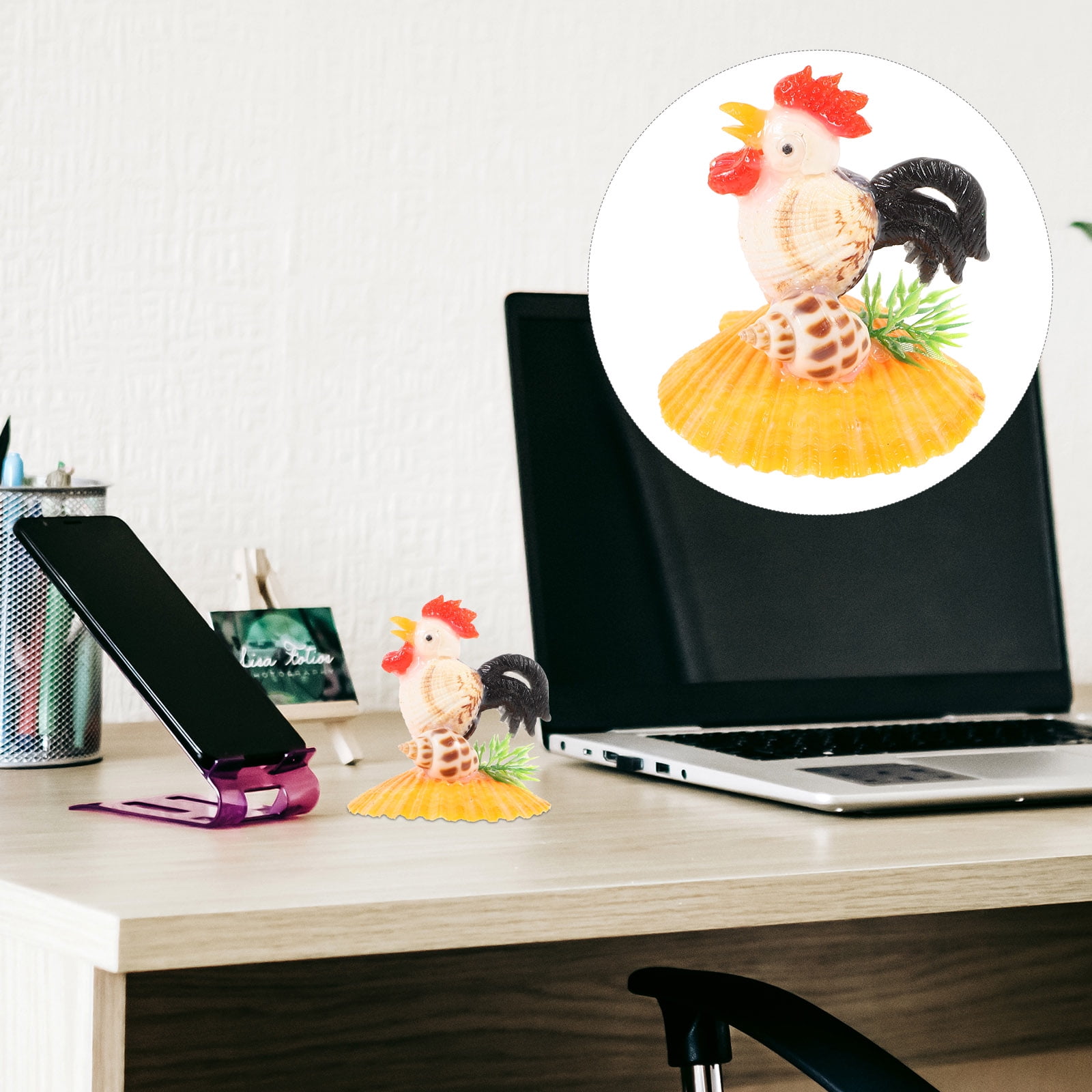 HOMEMAXS Chicken Figurines Decor Zodiac Rooster Ornaments Child ...