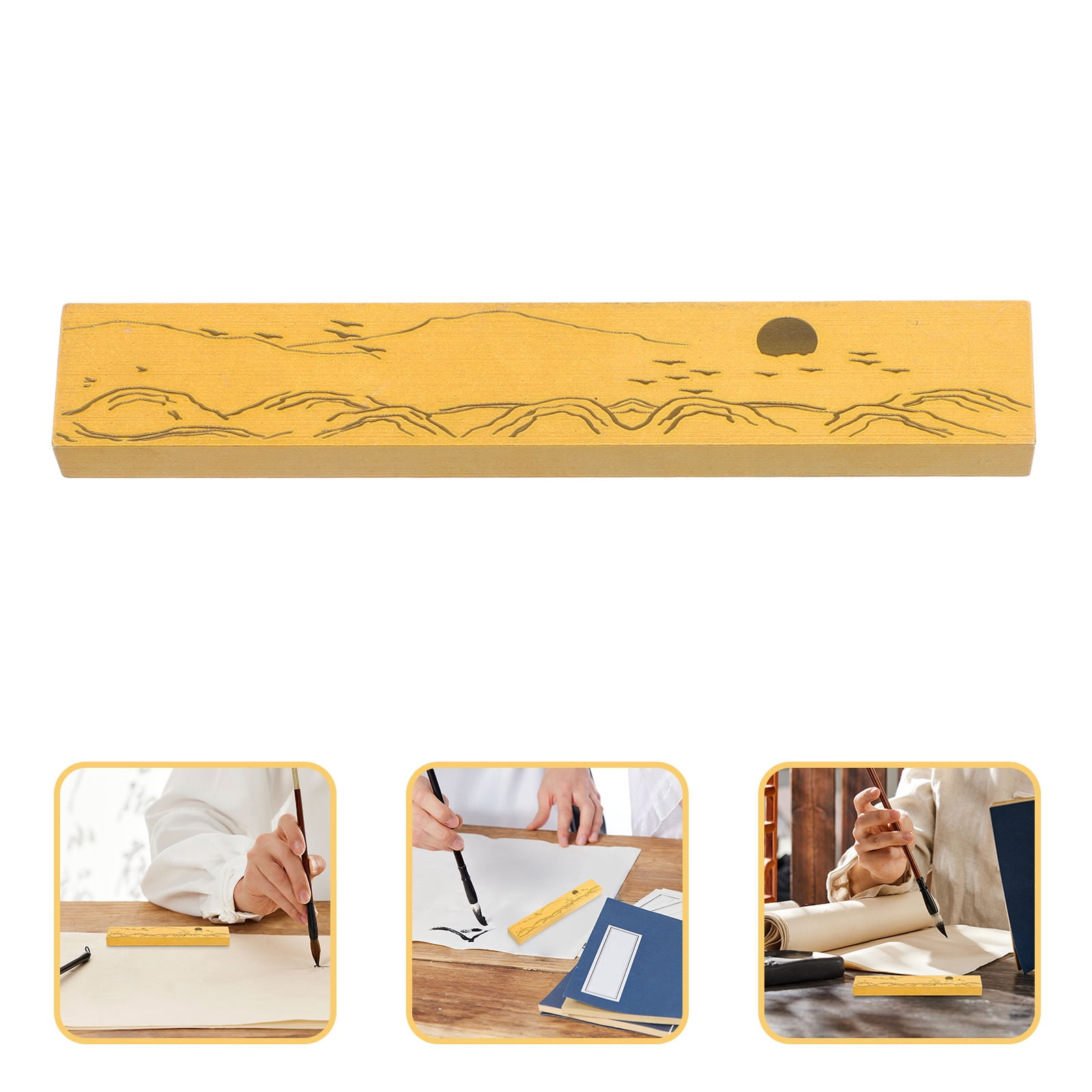 HOMEMAXS Chinese Calligraphy Brass Paperweight Heavy Duty Metal Paper ...