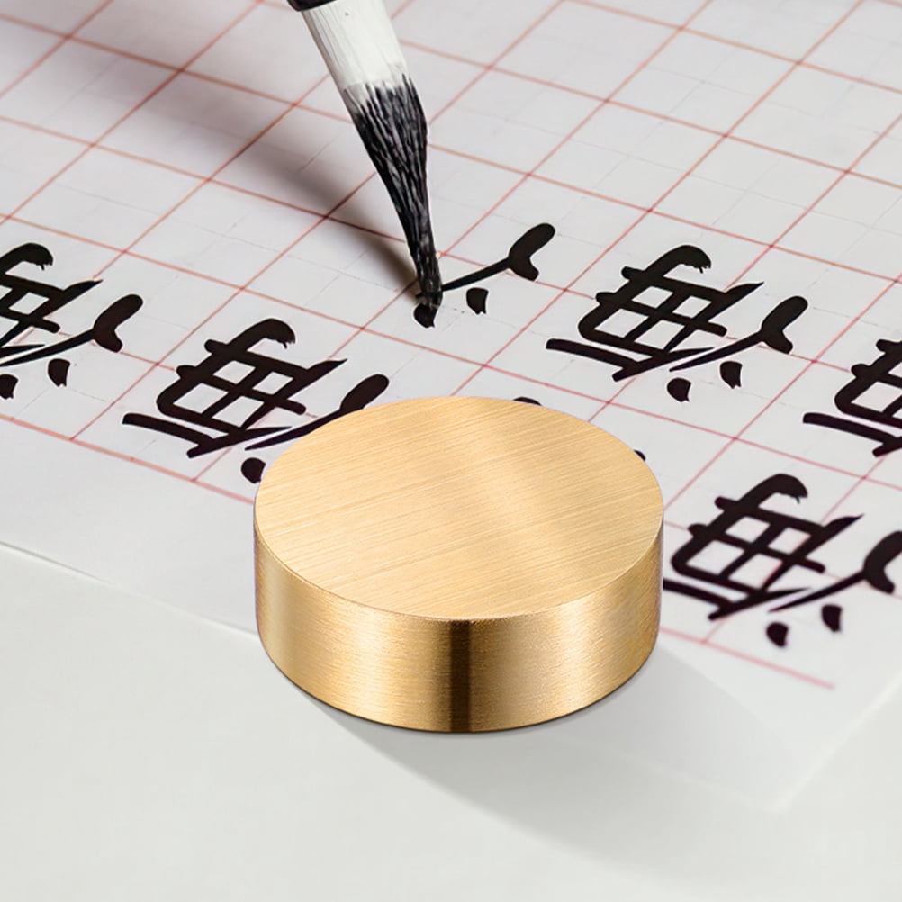 HOMEMAXS Chinese Calligraphy Paperweight Vintage Brass Paperweight ...