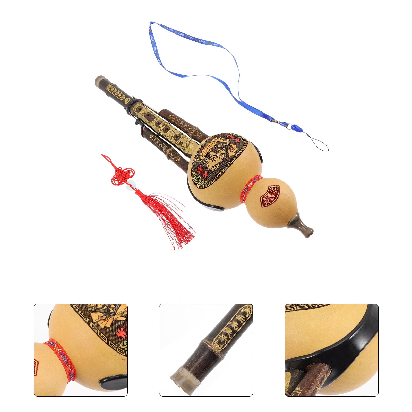 HOMEMAXS Chinese Traditional Wind Instrument Hulusi Gourd Cucurbit ...